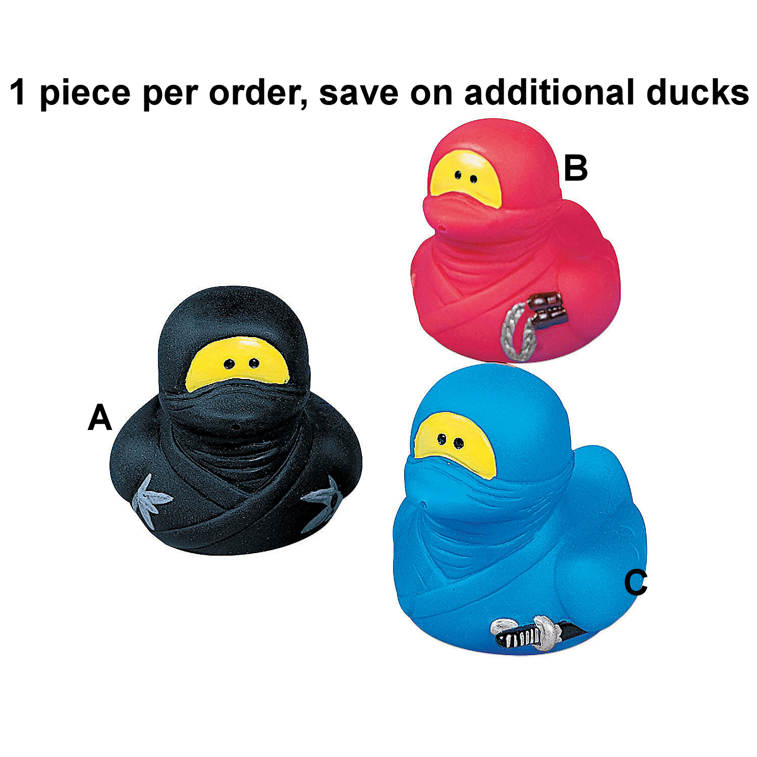 Ninja Rubber Duckies Ducks - Choose Style - Jeep Ducking - US Shipper ...