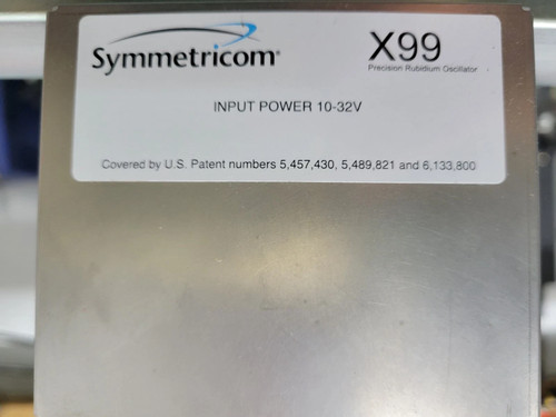 Symmetricom X99 Rubidium Standard ADEV 2.05E-11 Δf/f -3.48E-11 ...