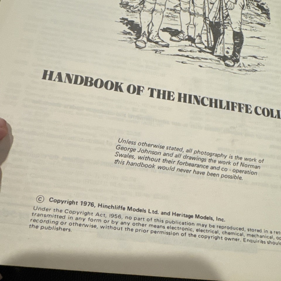 Hinchliffe Models Limited Handbook of the Hinchliffe Collection 1976 ...