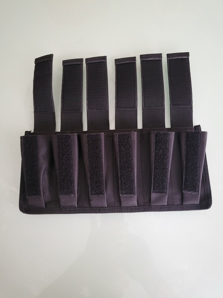 6 Magazine Pouch Holder - 9MM / 40 S&W / 45 ACP Double Stacked Mags ...