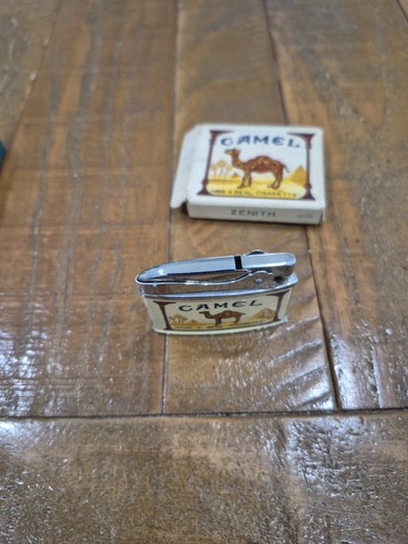 Vintage Camel Zenith Lighter- "Have a Real Cigarette! And Box w/ Camel ...