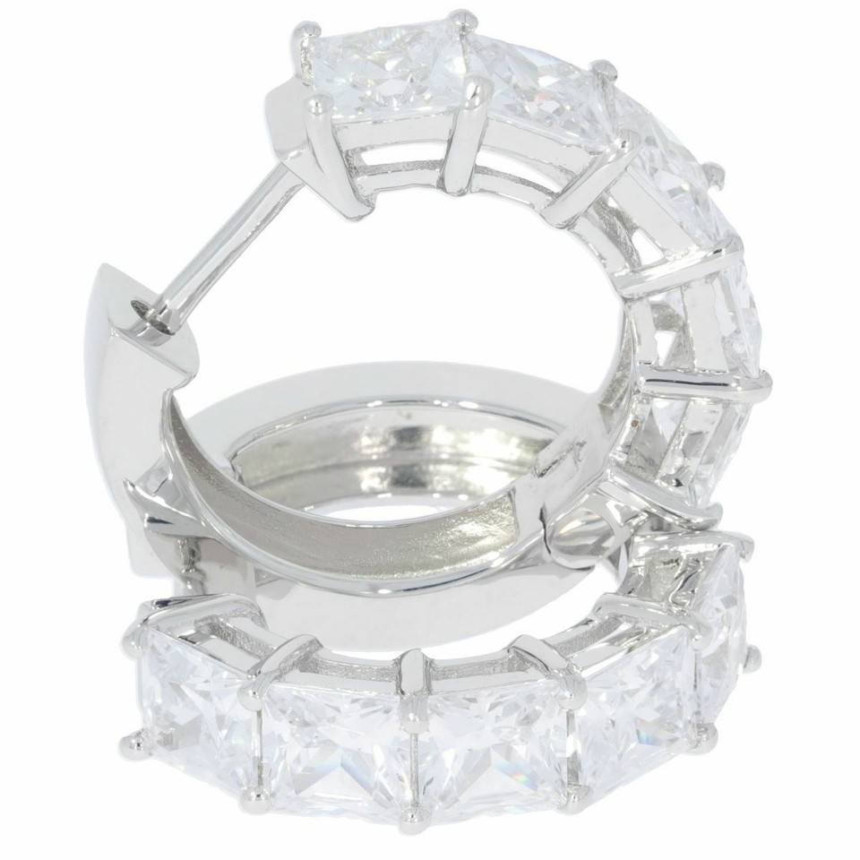 Sterling Silver Semi Mount Earrings Setting BG 5X5mm White Topaz | eBay