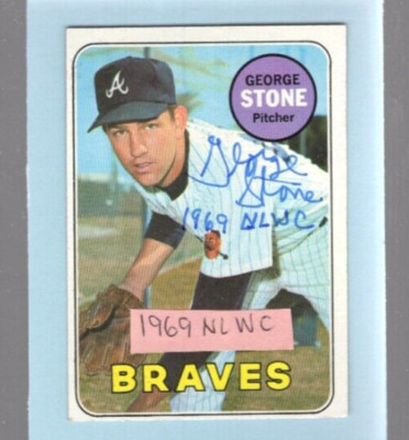 Autographed George Stone 1969 NLWC added Giants Topps 1969 #627 | eBay