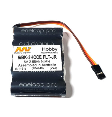 JR 6V 2.55AH Eneloop Pro Receiver Pack NIMH 5/BK-3HCCE FLT Eneloop ...