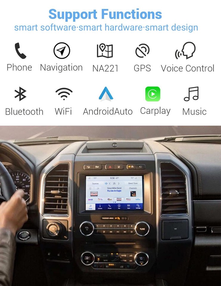 SYNC 2 to SYNC 3 Upgrade Kit 3.4 Fit for Ford Sync3 APIM Module Carplay ...