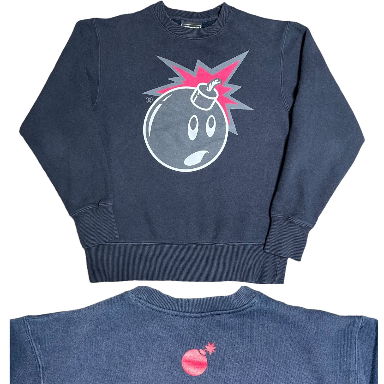 The Hundreds Adam Bomb Sweater Mens Medium Big Logo Double Sided ...