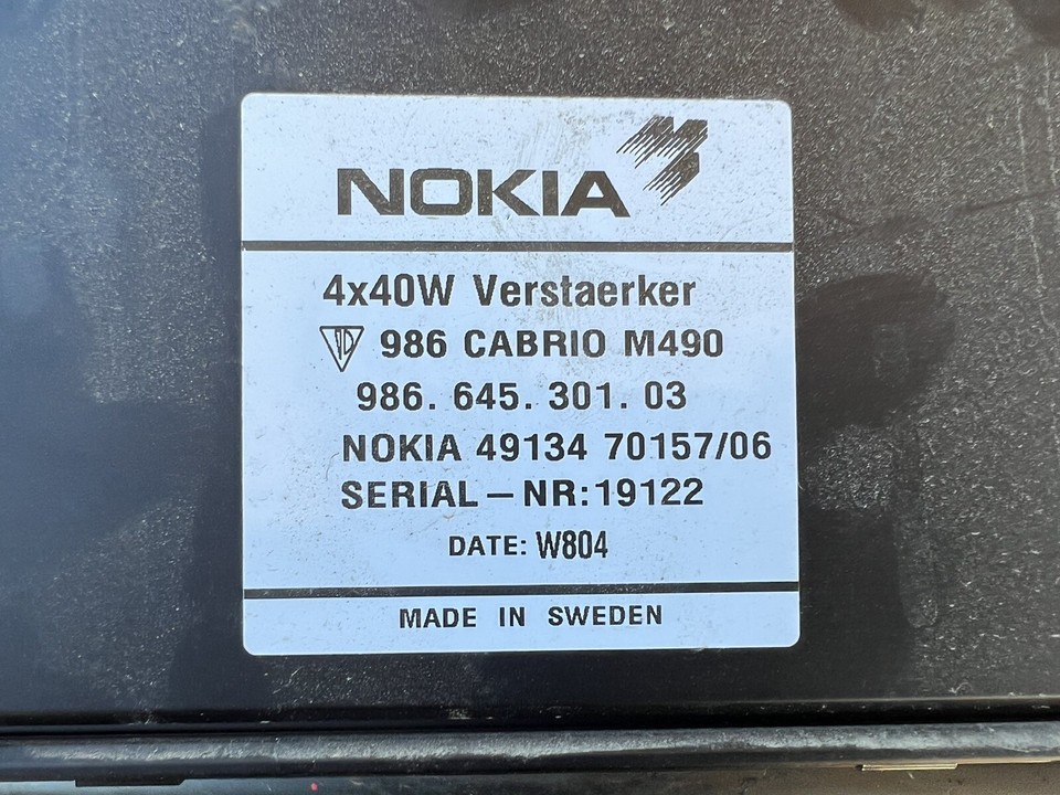 Porsche 986 Boxster Nokia CD Radio Player Stereo AMP Sound System ...