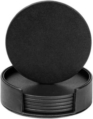 Drink Coasters Set of 6 Leather Coasters Spill Protection for Table ...