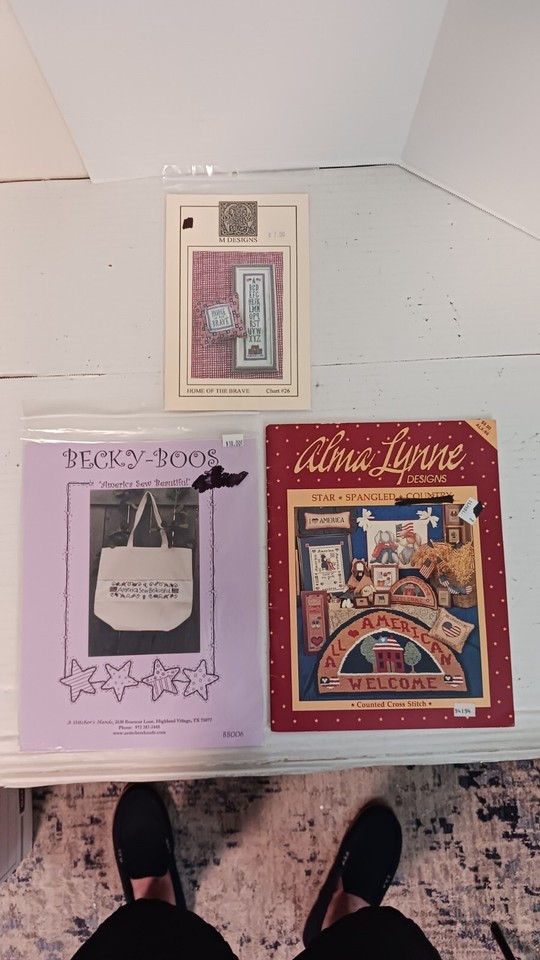 3 Cross Stitch Pattern Booklets - Americana - Home of the Brave FREE ...