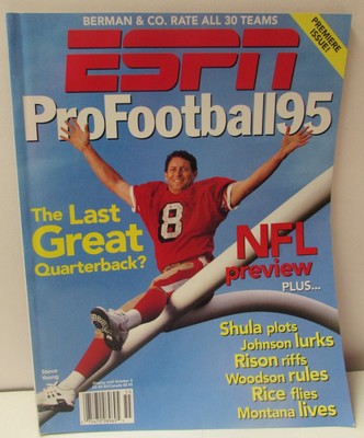 1995 ESPN ProFootball95 Magazine - First Issue - Steve Young on Cover ...