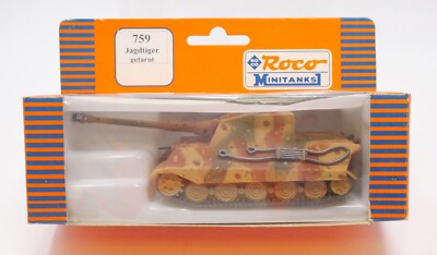 Roco Minitanks 759, WWII German Jagdtiger, Camouflaged Tank Destroyer ...