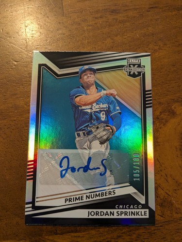 2022 Elite Extra Edition #131 Jordan Sprinkle Prime Numbers Signatures ...