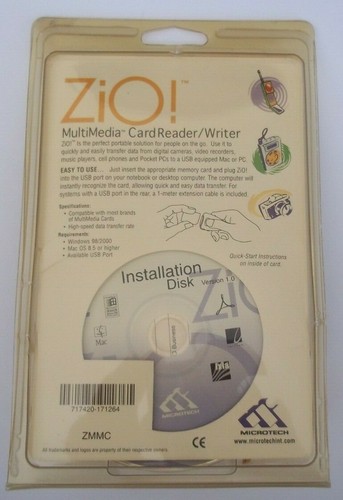 ZIO! MultiMedia CARD READER / WRITER Install Disk, Compatible w/ Most ...