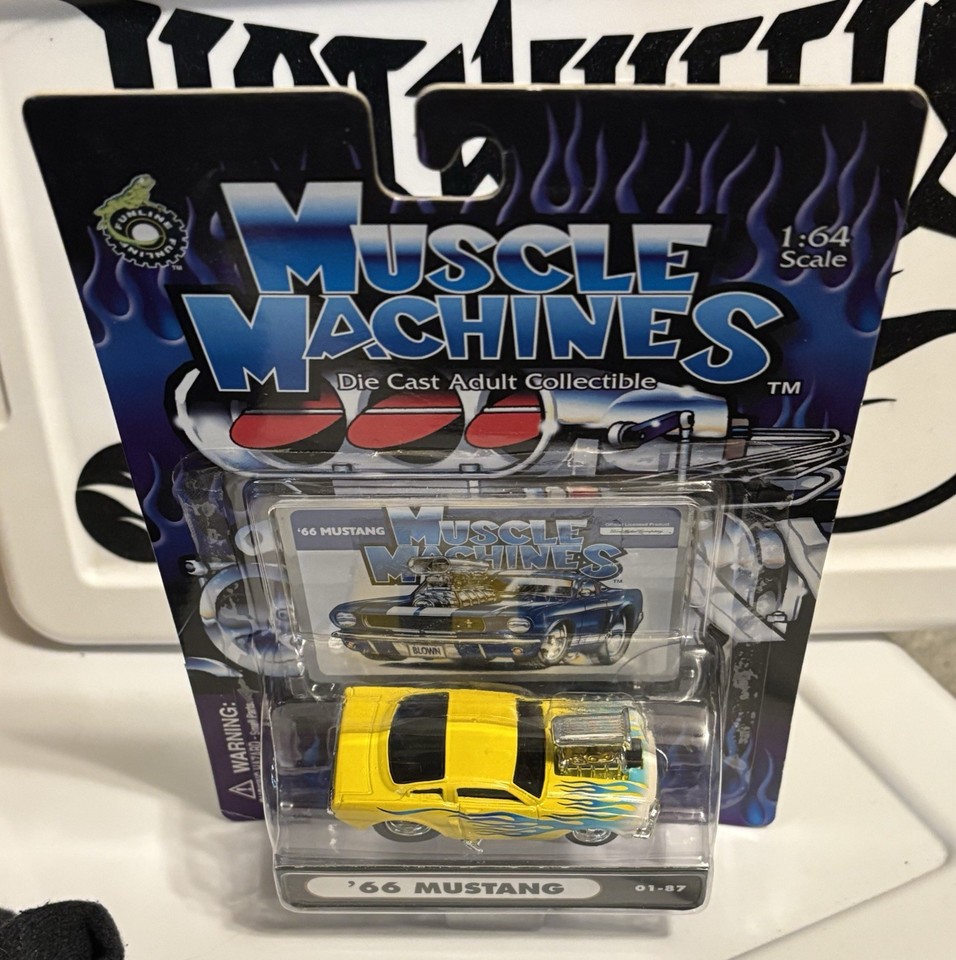 Muscle Machines, 66 Ford Mustang, Diecast, Race Car, Hot Rod, Classic ...