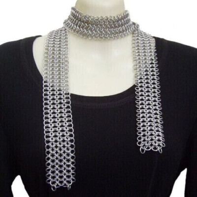 Aluminium Butted Scarf 10 mm Chain mail European Scarf Costume Cosplay ...