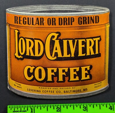 Vintage Lord Calvert Coffee Levering Coffee Baltimore MD Needles Trade ...