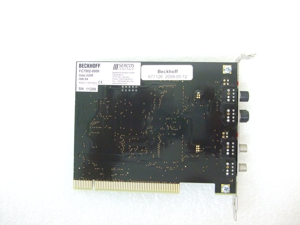Beckhoff FC7502 FC7502.3 2-CH SERCOS PCI INTERFACE CARD | eBay