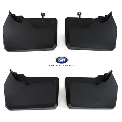 2019-2026 GMC Sierra 1500 Front & Rear Molded Splash Guard Pkg Black ...