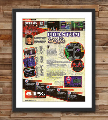 Phantom 2040 Super Nintendo SNES Glossy Review Poster Unframed G2856 | eBay