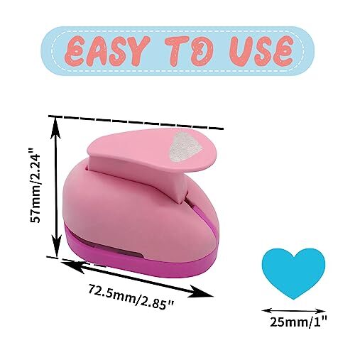 1 Inch Heart Paper Punch Heart Punch Heart Hole Punch 25mm Heart-Shaped ...
