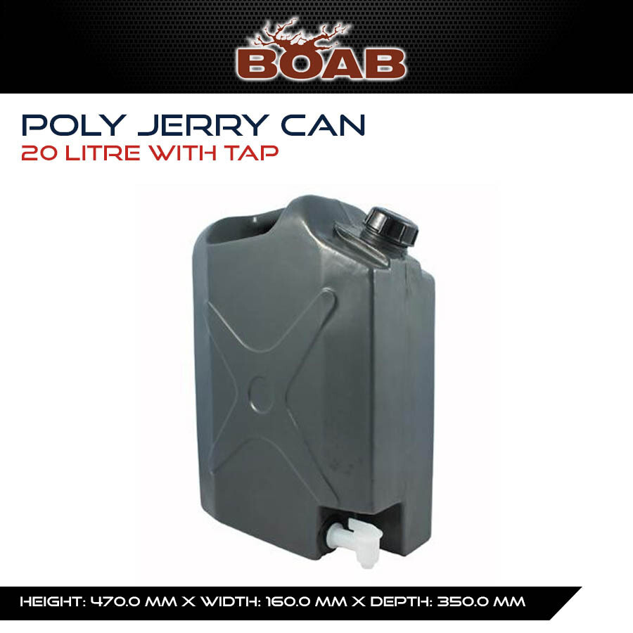 Boab Poly 20 Litre Jerry Can with Tap Tank 4x4 4WD Offroad Touring Camp ...