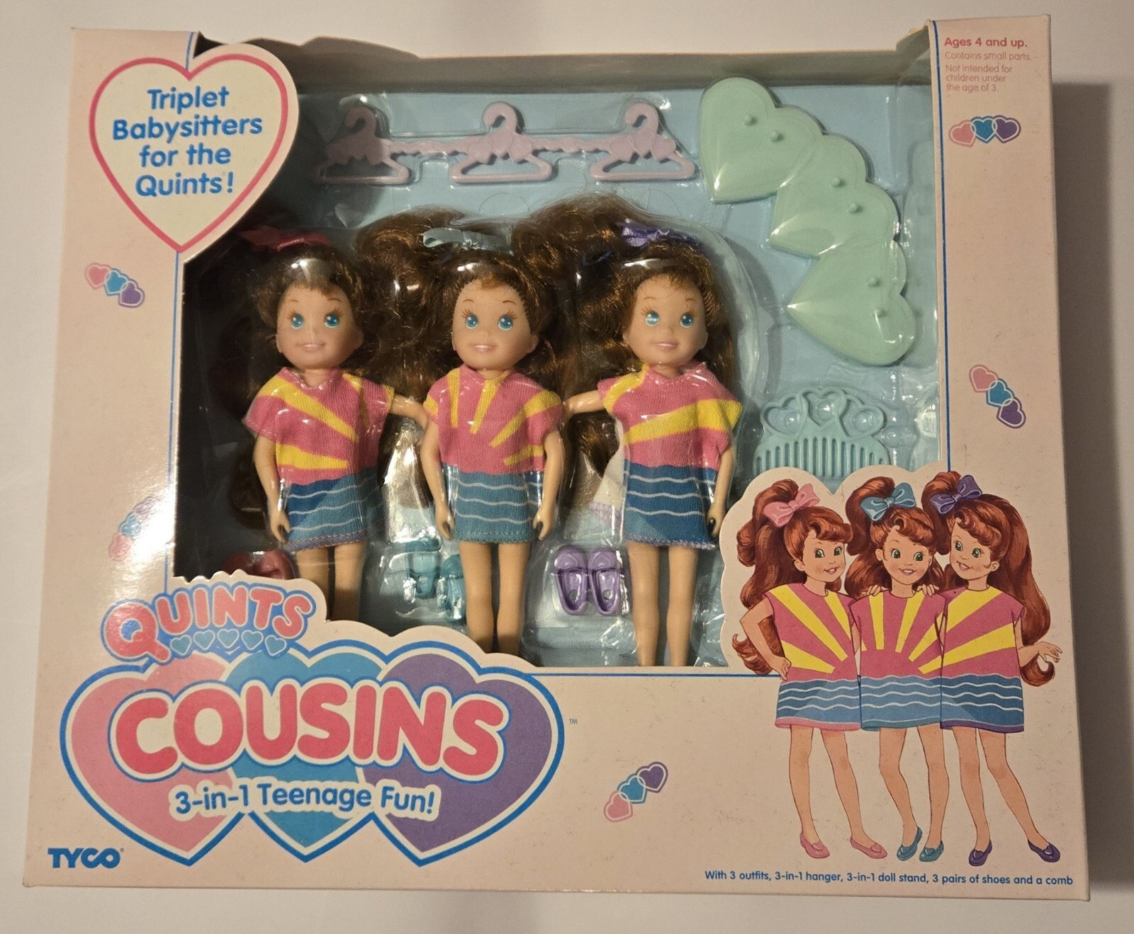 TYCO Quints Cousins 3 In 1 Triplett Babysitters Auburn Hair For The ...