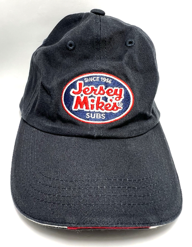 Jersey Mikes Subs Adjustable Baseball Hat Navy Blue Employee Uniform ...