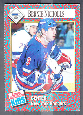 Bernie Nicholls Hand Signed 1991 Sports Illustrated for Kids card NY ...