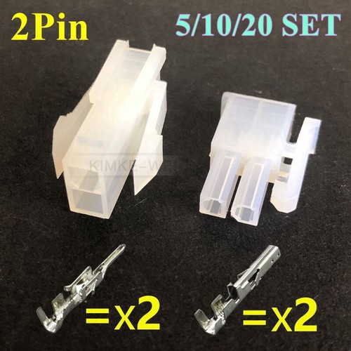 2 Pin/Way Molex Mini-Fit Jr 5557/5559 4.2mm Connector Kits (Plug+Socket ...