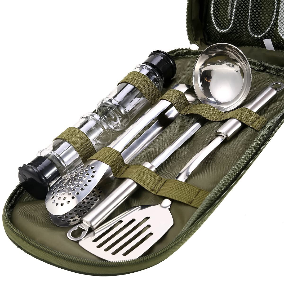 Complete Camping Kitchen Equipment Utensils Set for Outdoor Camping ...