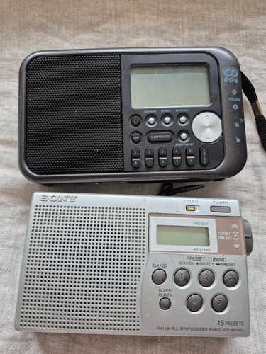 Rare lot de 2 radios SONY ICF-M260L + POSS PSPOR334 RDS FM SW MW LW | eBay
