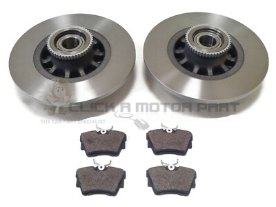 RENAULT TRAFIC 1.6 REAR 2 BRAKE DISCS MINTEX PADS & WHEEL BEARINGS ...