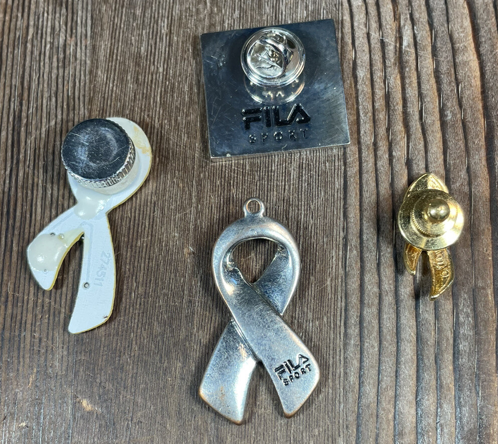 Breast Cancer Awareness Lapel Pin Pendant Lot FILA & AVON | eBay