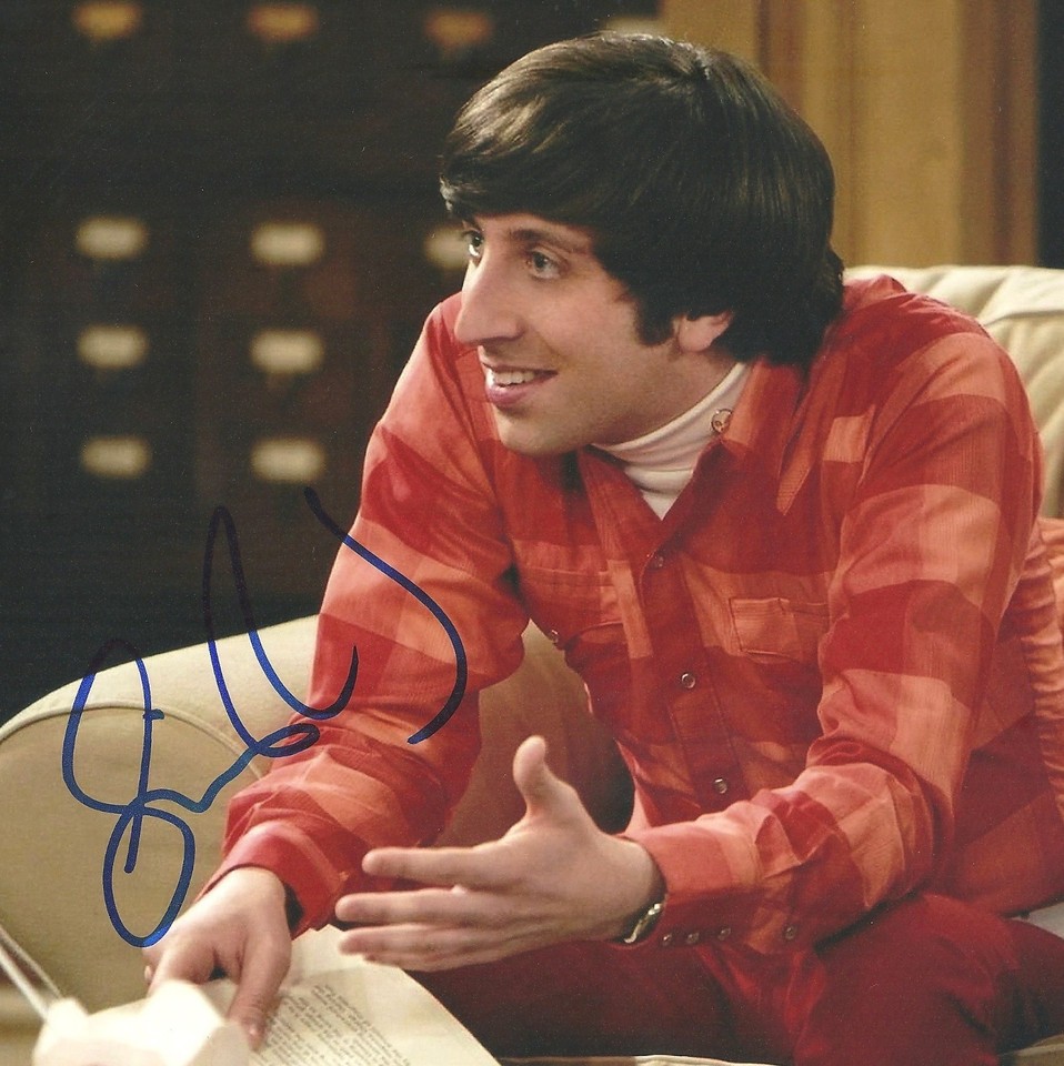 Simon Helberg Signed Auto 8x10 Photo Beckett BAS Hologram Howard Big ...