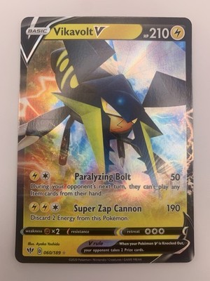 Vikavolt V 060/189 - Darkness Ablaze NM Ultra Rare Pokemon Card | eBay