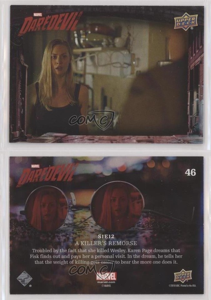 2018 Upper Deck Marvel Daredevil Seasons 1 & 2 A Killer's Remorse #46 ...