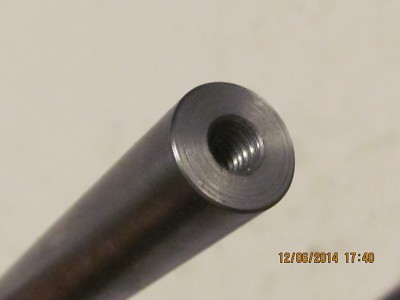 3/4" Steel Shaft / Rod -- (Tapped 1/4"- 20 Both Ends) 6" Long CRS 1 Pc ...