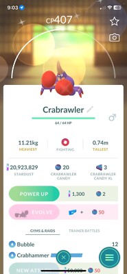 AMAZING!!! SHINY CRABRAWLER!!! - PKMN GO!!! - NOT REGISTERED! | eBay