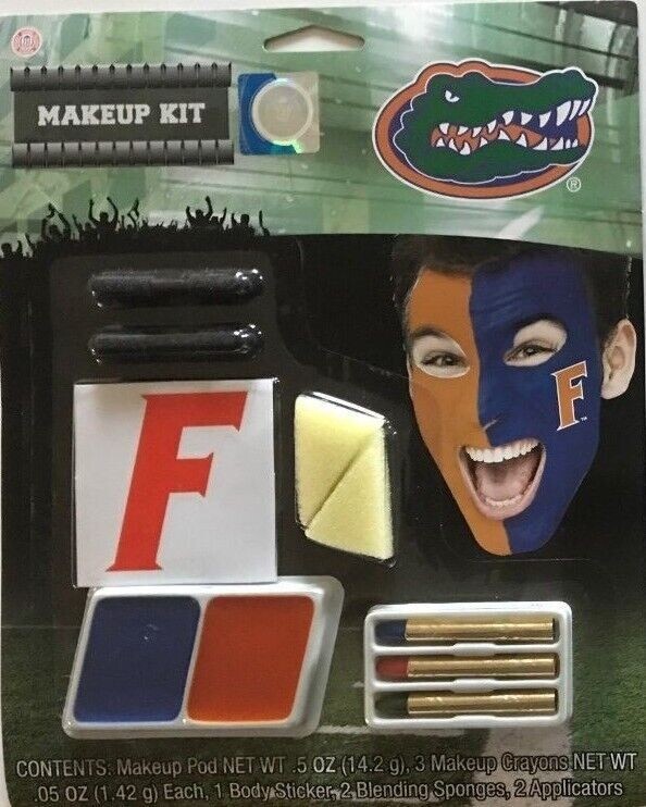 NCAA Game Makeup Kit Florida Gators Face Paint Body Sticker Tattoo ...
