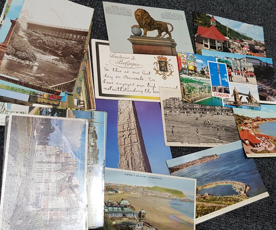 Old Vintage Postcards Collection UK & Foreign Clearance Job Lot Mixed ...