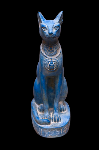 UNIQUE ANCIENT EGYPTIAN ANTIQUE Statue Goddess Bastet Cat Winged Scarab ...