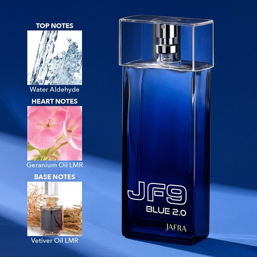 JAFRA JF9 BLUE 2.0 Cologne For Men 3.3 fl. oz. 100 ml. + FREE MINI ...