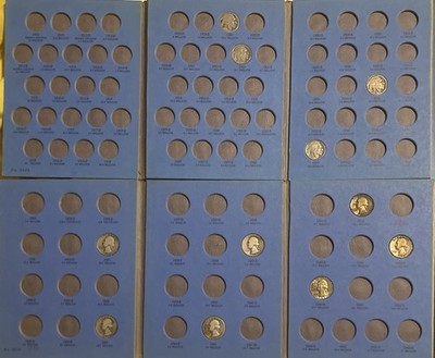 7 WASHINGTON HEAD QUARTERS 1932-1945 WHITMAN FLDR 90% SILVER + 4 ...