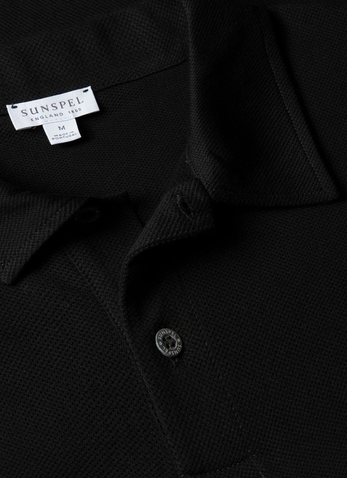 Sunspel Riviera Polo Shirt Medium Black Daniel Craig James Bond | eBay