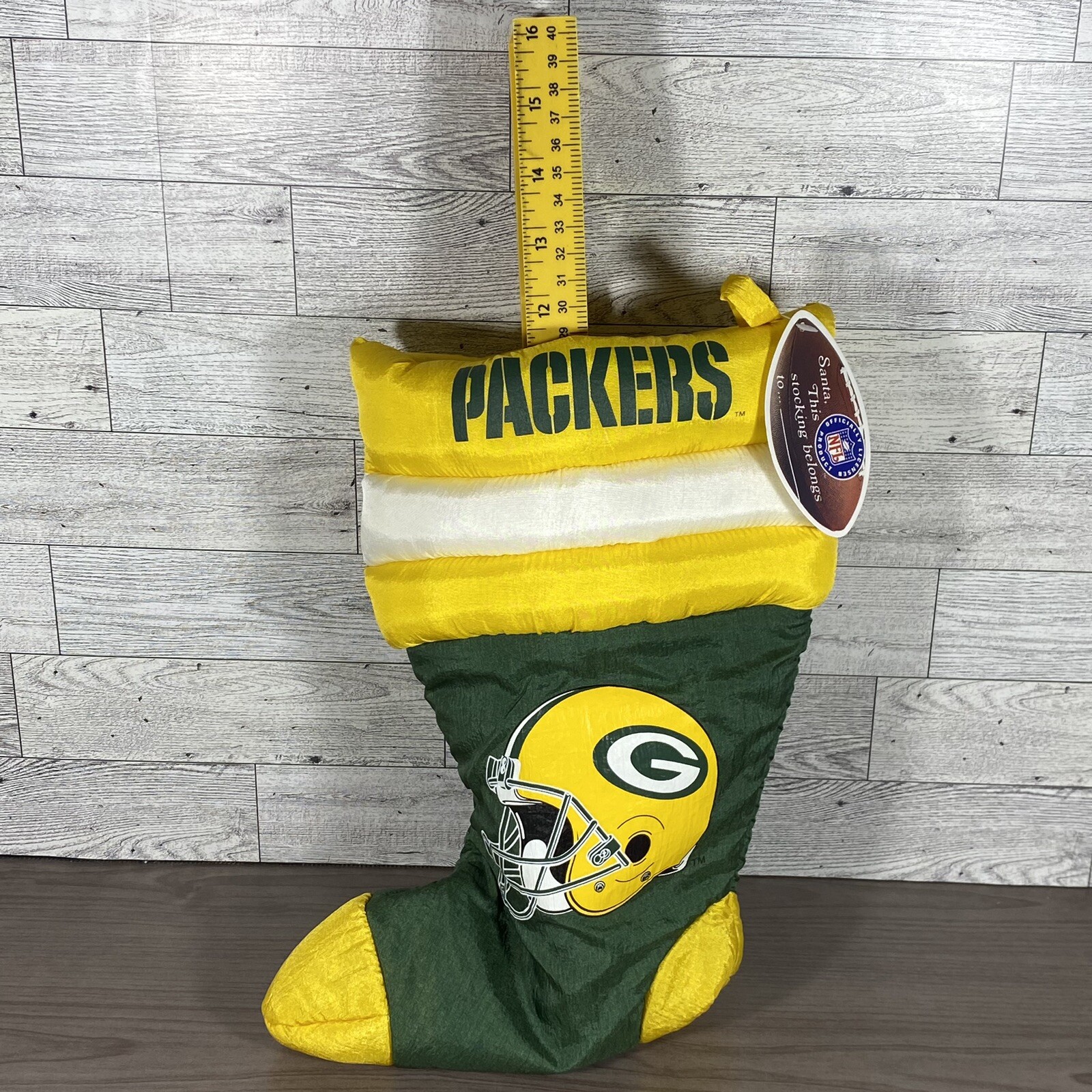 RARE VTG 1992 Green Bay Packers Christmas Stocking Russ Berrie ...