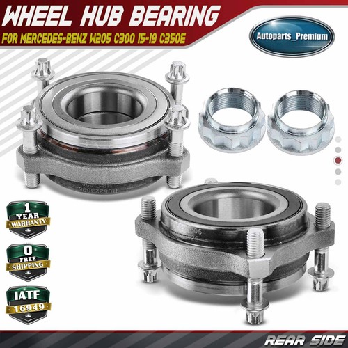 Rear LH & RH Wheel Hub Bearing Assembly for Mercedes-Benz W205 C300 15 ...