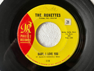 THE RONETTES Baby, I Love You/Miss Joan & Mr. Sam PHILLES 118 Soul/R&B ...