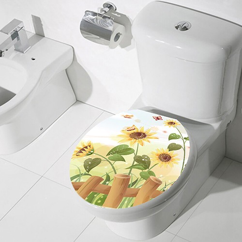 WC Pedestal Pan Cover Sticker Toilet Stool Commode Sticker Home ...