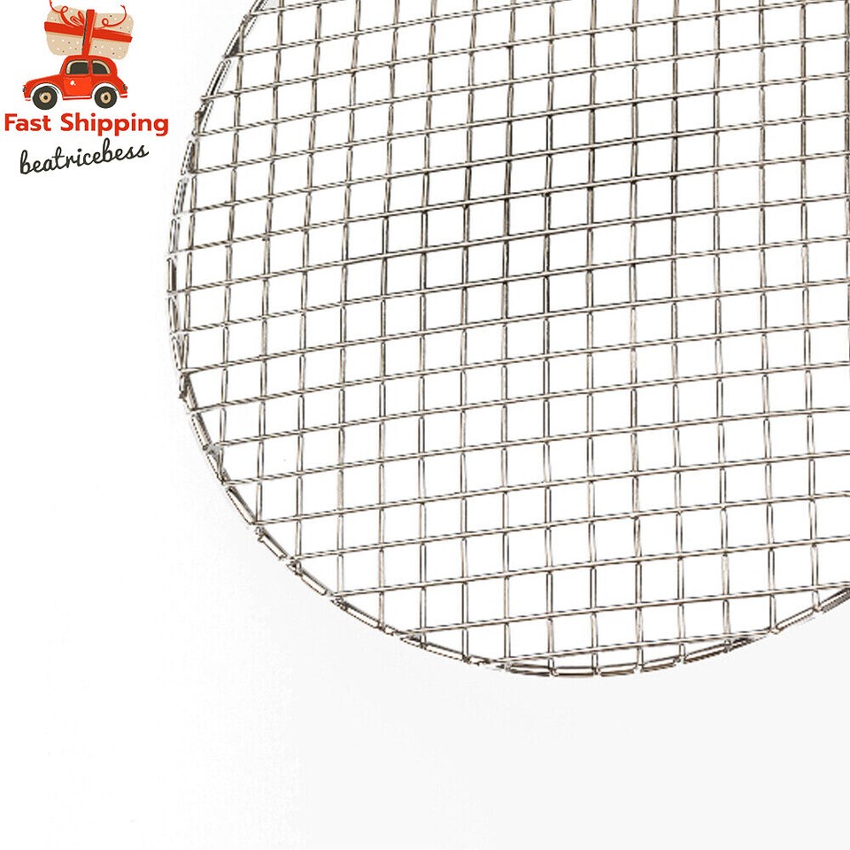 16 Inch Round Barbecue Grill Net Stainless Steel Mesh Rack Grid Grate ...