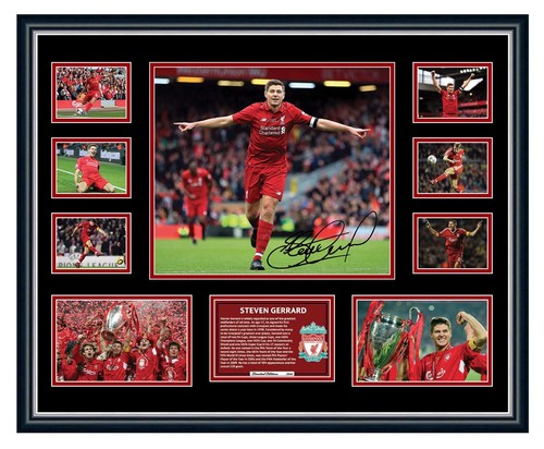STEVEN GERRARD LIVERPOOL FC PHOTO SIGNED LIMITED EDITION FRAMED ...